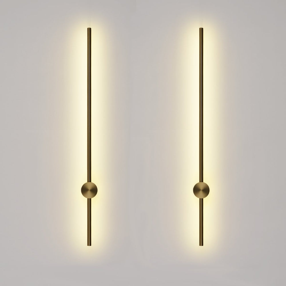 Nordic Light Stick - Gold - 2-Pack - Minimal Tube Wall Light